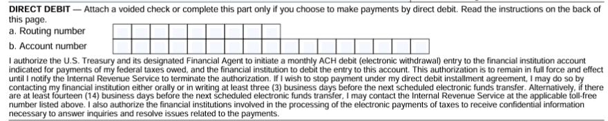 Completing Form 433-D for Your IRS Installment Agreement - Paladini Law